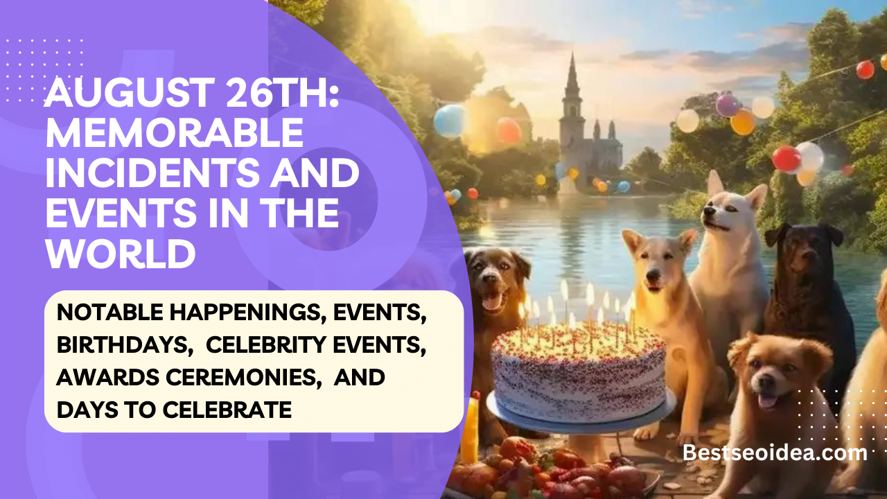 August 26th: Memorable Incidents and Events in the World